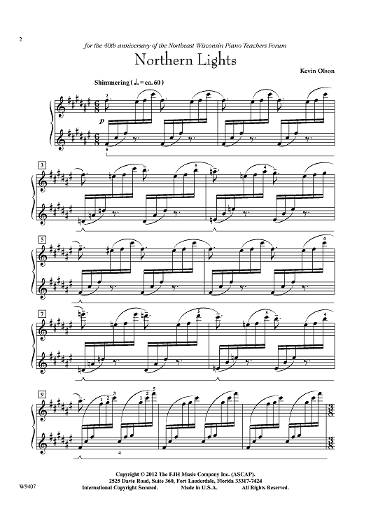 Northern Lights" Sheet Music for Piano - Sheet Music Now