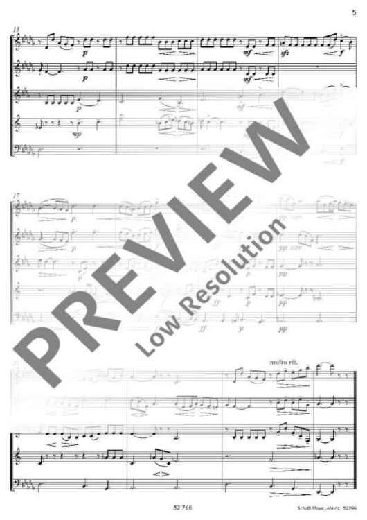 Poème - Score and Parts" Sheet Music for Wind Quintet (flute, Oboe, Clarinet, Horn And Bassoon ...