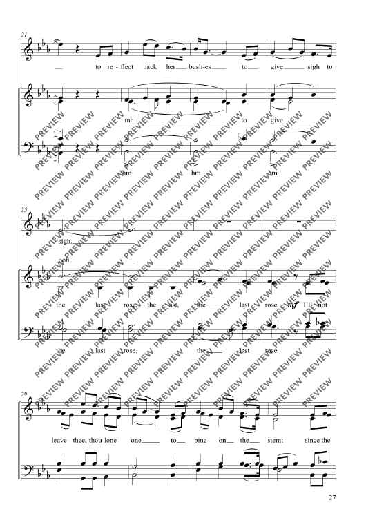 The Last Rose of Summer" Sheet Music for Mixed Choir (satb) - Sheet Music Now