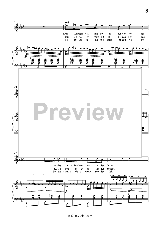 Auf dem Wasser zu singen" Sheet Music for Voice/Piano - Sheet Music Now
