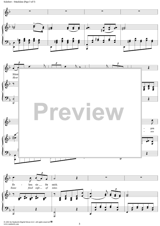 Schwanengesang, D957, No. 4: Ständchen (Serenade)" Sheet Music for ...