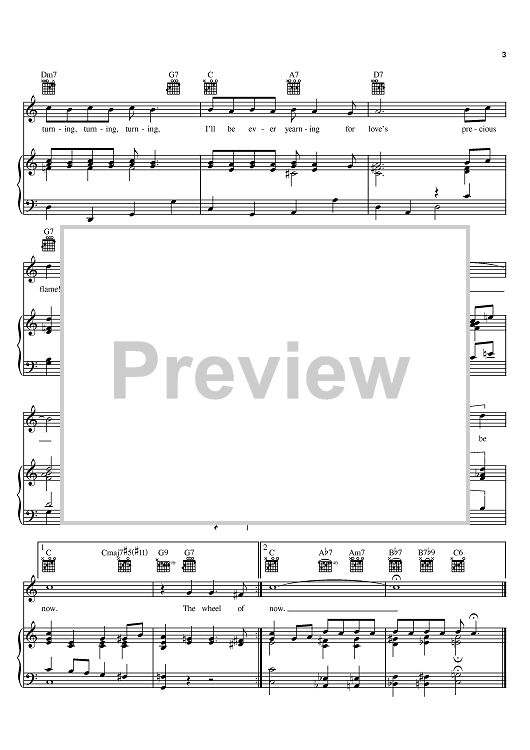 Wheel Of Fortune" Sheet Music by Kay Starr for Piano/Vocal/Chords ...