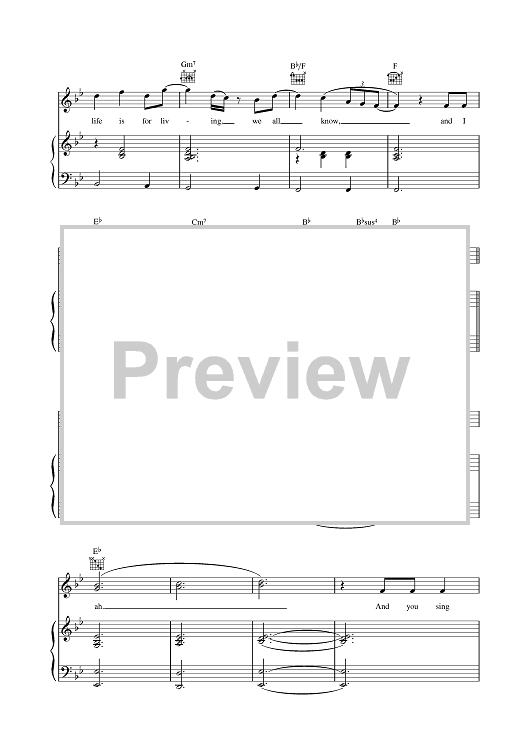 Life Is For Living" Sheet Music by Coldplay for Piano/Vocal/Chords ...