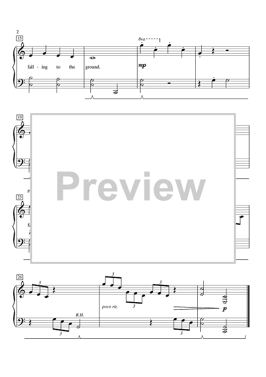 Falling Leaves" Sheet Music by Carolyn Miller for Piano - Sheet Music Now