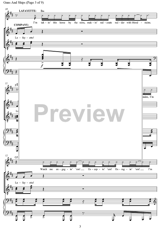 Guns And Ships" Sheet Music for Piano/Vocal/Chords - Sheet Music Now