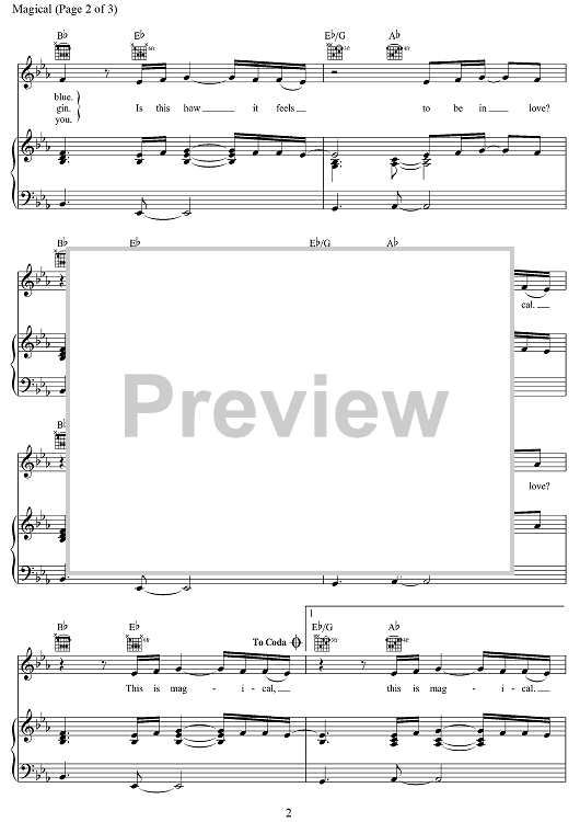 Magical" Sheet Music by Ed Sheeran for Piano/Vocal/Chords - Sheet Music Now