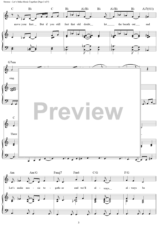 Let's Make Music Together" Sheet Music for Piano/Vocal/Chords - Sheet ...