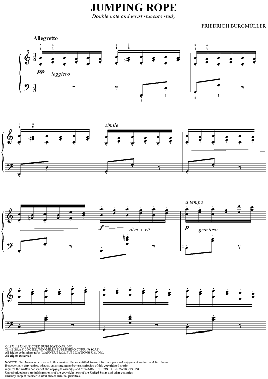Jumping Rope" Sheet Music for Piano Solo - Sheet Music Now
