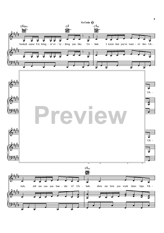 Uh-Huh" Sheet Music by B2K for Piano/Vocal/Chords - Sheet Music Now