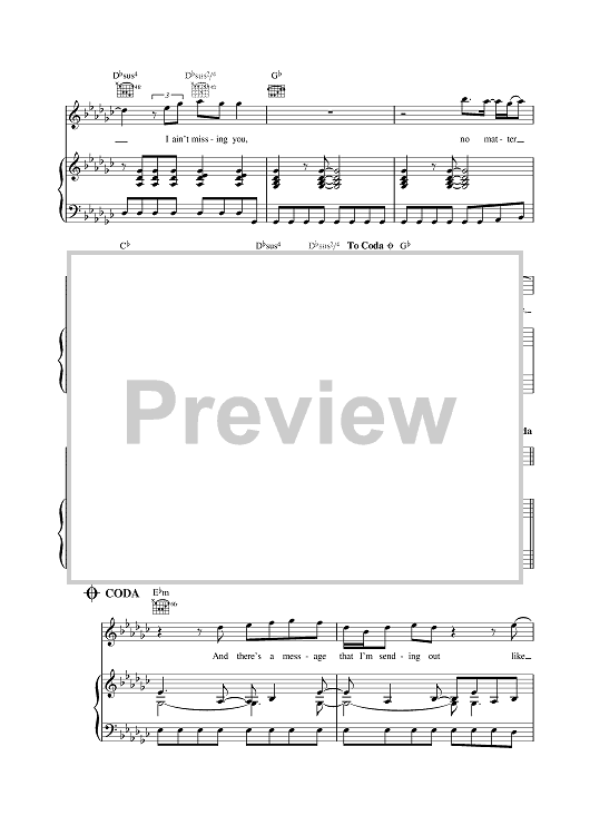 Missing You" Sheet Music by John Waite for Piano/Vocal/Chords - Sheet Music Now