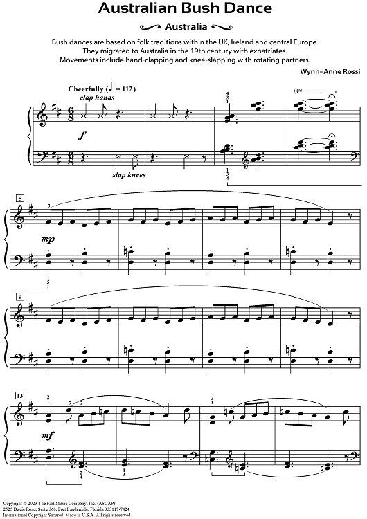 Australian Bush Dance" Sheet Music for Piano Solo - Sheet Music Now
