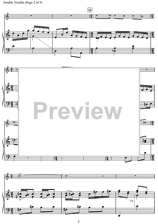 Flute Sheet Music Harry Potter Double Trouble