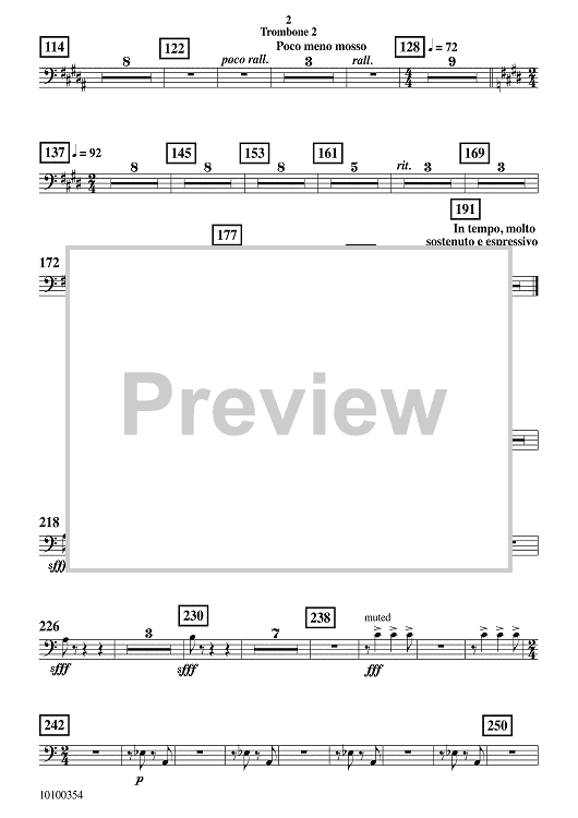 The Firebird Suite for Symphonic Band - Trombone 2" Sheet Music for ...