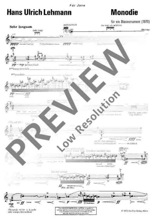 Monodie" Sheet Music for Wind Instrument - Sheet Music Now