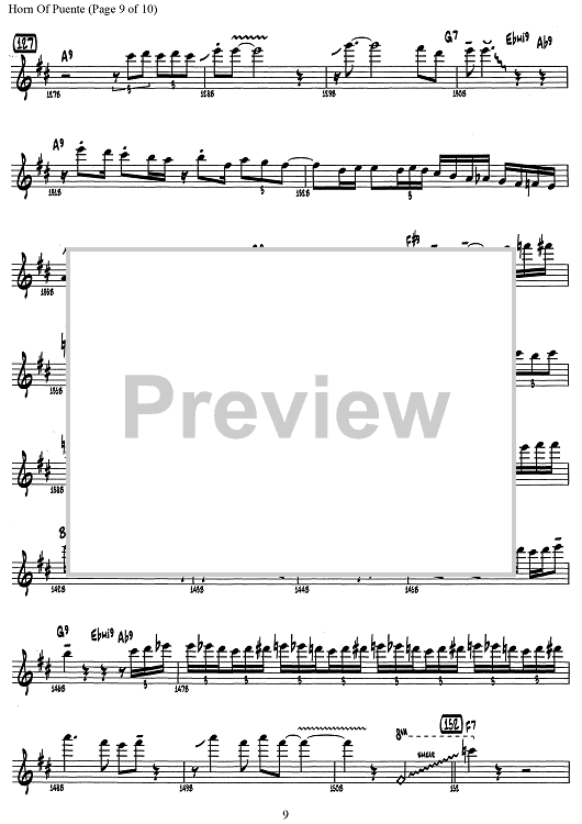 Horn of Puente" Sheet Music by Gordon Goodwin's Big Phat Band for ...