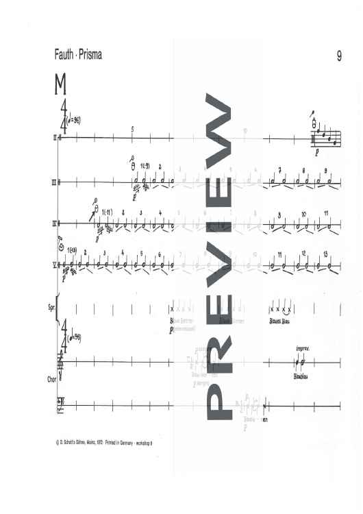 Prisma - Score" Sheet Music for Men's Choir (ttbb), Speakers And 5 ...