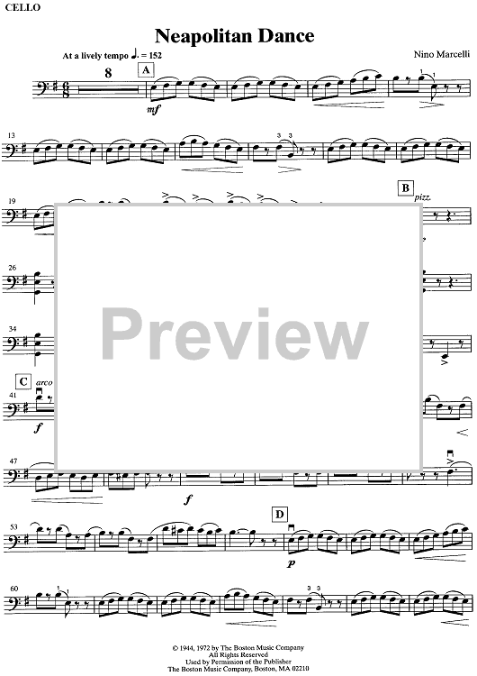 Neopolitan Dance" Sheet Music for Cello and Piano - Sheet Music Now