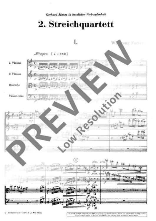 String Quartet No. 2 - Full Score" Sheet Music for String Quartet ...