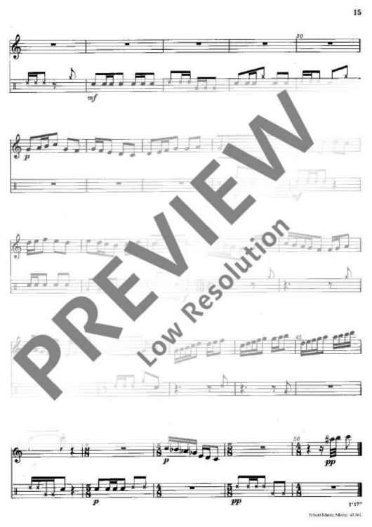 Mini Musik - Performing Score" Sheet Music for Percussion With 2 ...