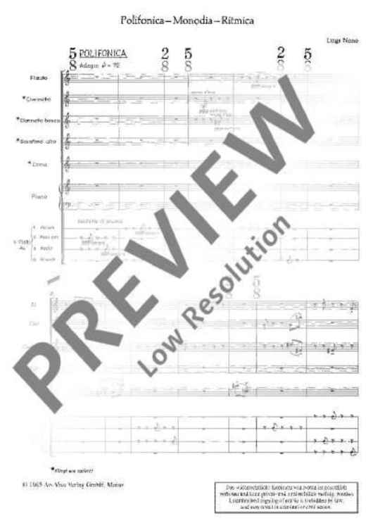Polifonica - Monodia - Ritmica - Full Score" Sheet Music for Woodwinds ...