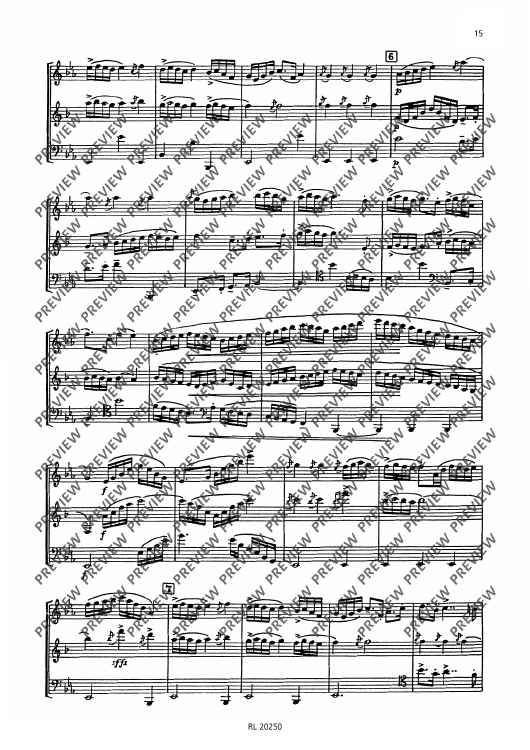 Arabesques - Score" Sheet Music for Oboe, Clarinet And Bassoon - Sheet ...