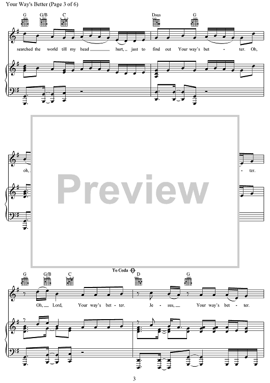 Your Way's Better" Sheet Music by Forrest Frank for Piano/Vocal/Chords ...