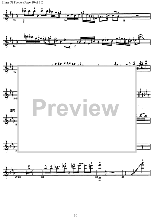 Horn of Puente" Sheet Music by Gordon Goodwin's Big Phat Band for ...