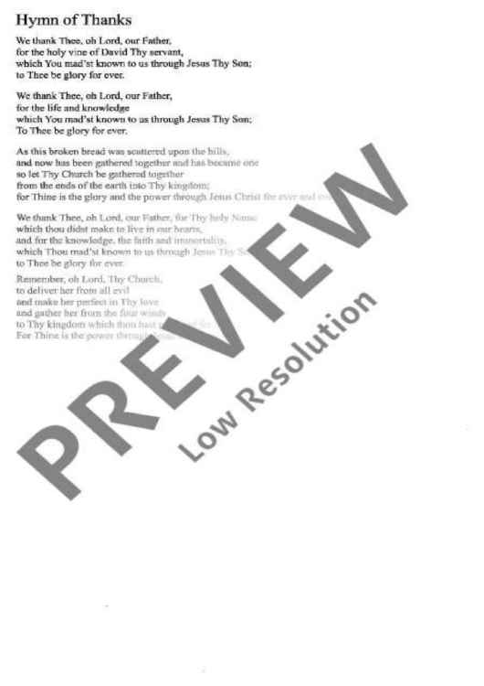 Hymn of Thanks - Choral Score" Sheet Music for Four To Eight Part Mixed ...