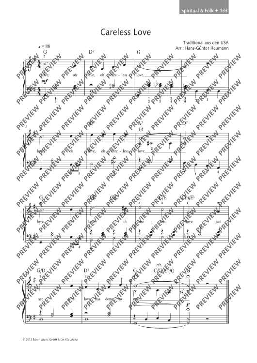 Careless Love" Sheet Music for Piano - Sheet Music Now
