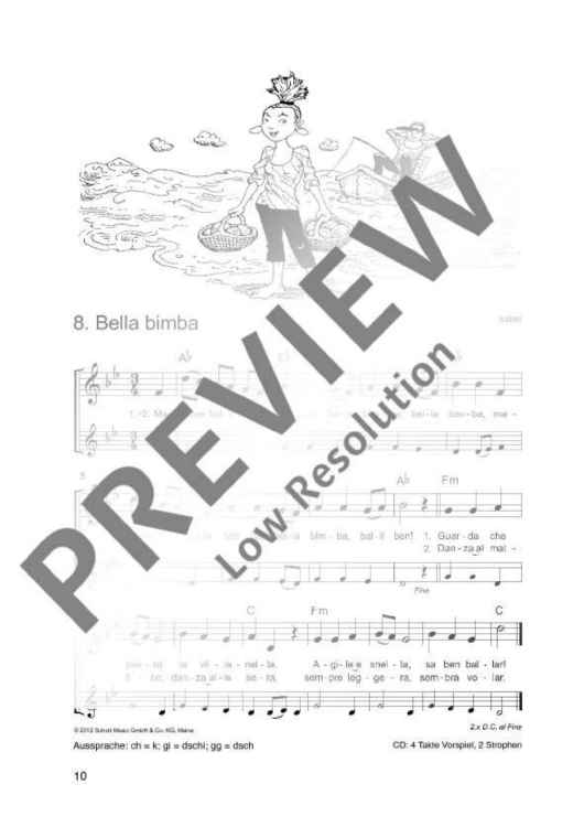 The most beautiful folk songs - Performing Score" Sheet Music for 1-2 ...