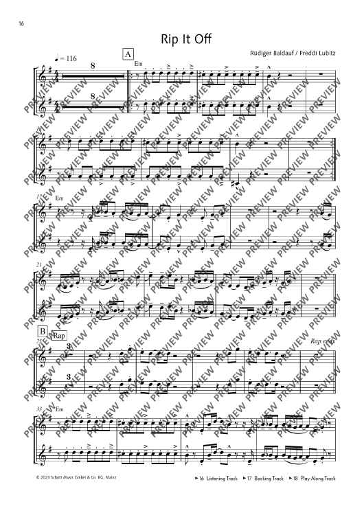 Total Funk Trumpet - Performing Score" Sheet Music for 1-2 Trumpets ...