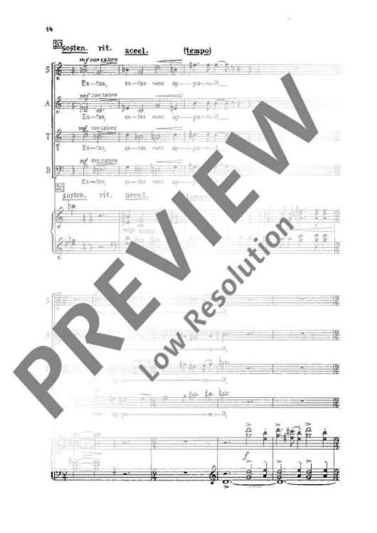 Cantata Secularis - Piano Reduction" Sheet Music for Mixed Choir And ...