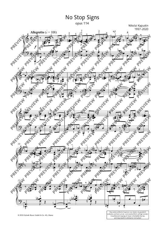 No Stop Signs" Sheet Music for Piano - Sheet Music Now