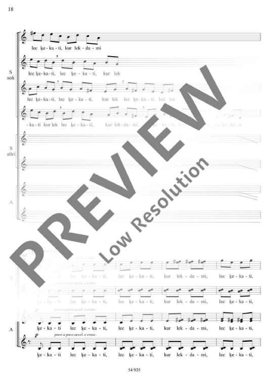 Kekatu dziesma - Choral Score" Sheet Music for Women's Choir (SSSSAAAA ...
