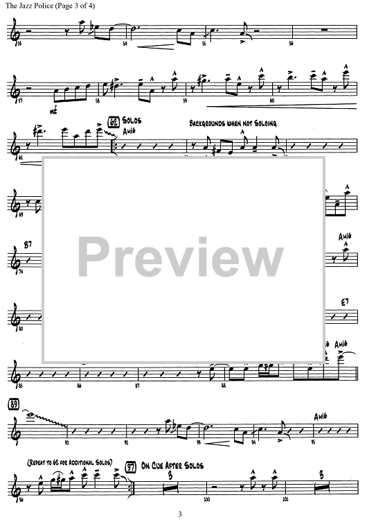 The Jazz Police" Sheet Music by Gordon Goodwin's Big Phat Band for Trumpet - Sheet Music Now