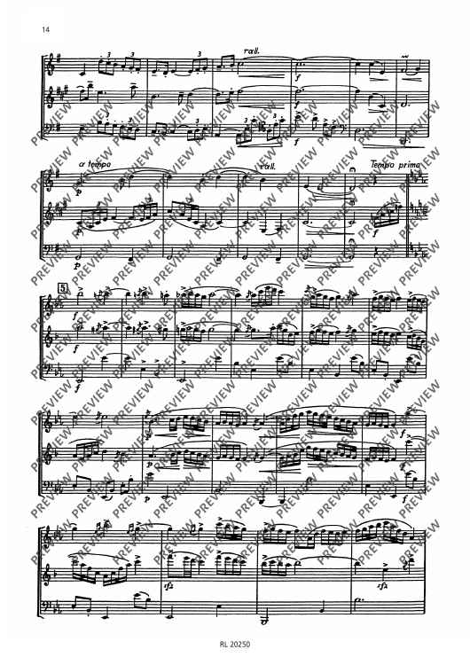 Arabesques - Score" Sheet Music for Oboe, Clarinet And Bassoon - Sheet ...