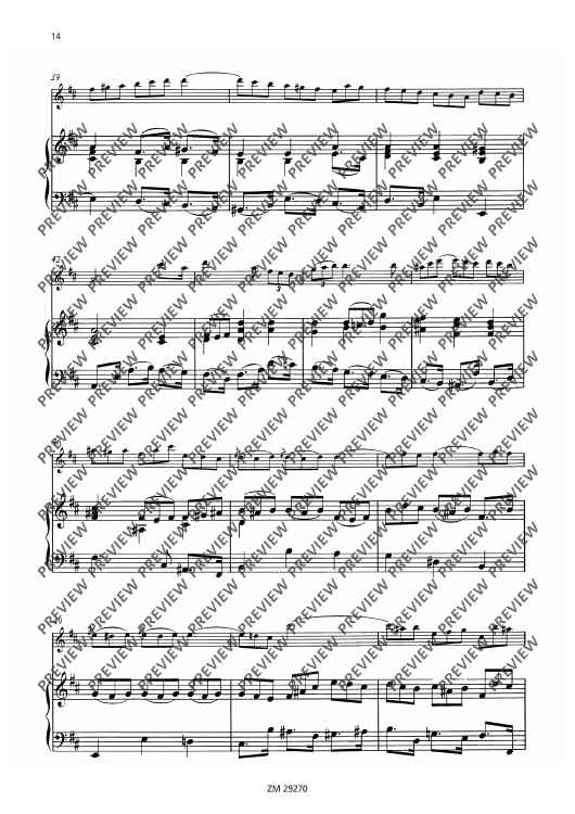 Adagio from the Easter Oratorio" Sheet Music for Flute And Piano ...