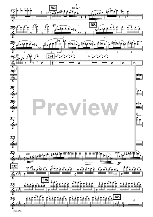 The Firebird Suite for Symphonic Band - Flute 1" Sheet Music for ...