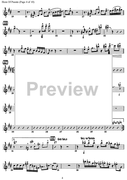 Horn of Puente" Sheet Music by Gordon Goodwin's Big Phat Band for ...