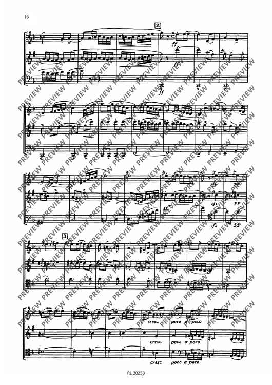 Arabesques - Score" Sheet Music for Oboe, Clarinet And Bassoon - Sheet ...