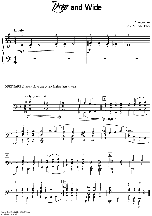 Deep and Wide" Sheet Music for Piano Solo/opt.duet - Sheet Music Now