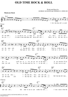 Old Time Rock & Roll" Sheet Music by Bob Seger for Lead Sheet - Sheet ...