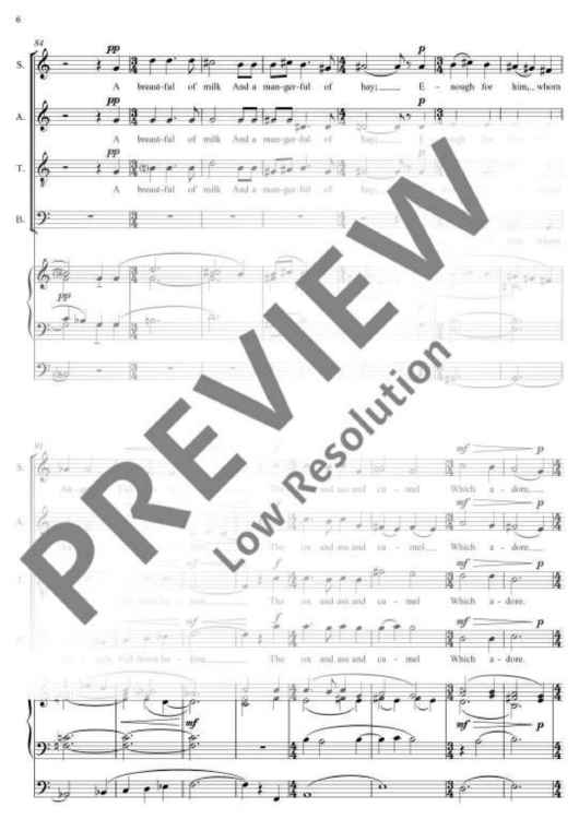 In the bleak mid-winter - Choral Score" Sheet Music for Mixed Choir ...