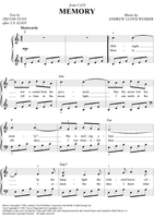 Memory" Sheet Music for Easy Piano - Sheet Music Now
