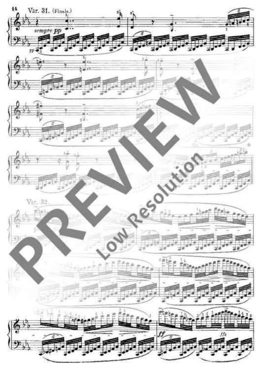 32 Variations C minor" Sheet Music for Piano - Sheet Music Now