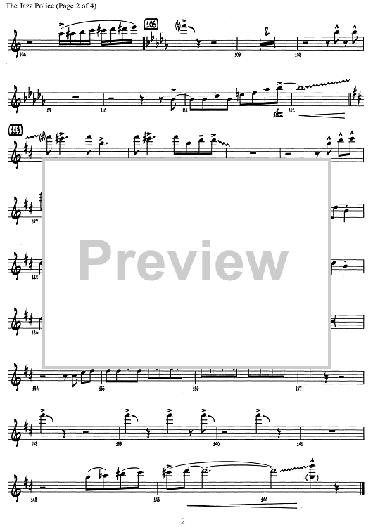 The Jazz Police" Sheet Music by Gordon Goodwin's Big Phat Band for Trumpet - Sheet Music Now