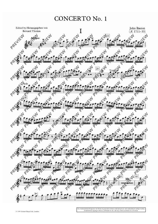 Concerto No. 1 in G Major - Piano Score and Solo Part" Sheet Music for ...