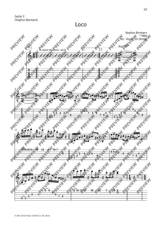Loco" Sheet Music for 2 Guitars - Sheet Music Now