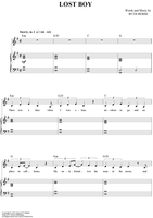 Lost Boy" Sheet Music by Ruth B. for Piano/Vocal/Chords - Sheet Music Now