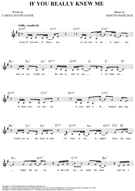 If You Really Knew Me" Sheet Music for Lead Sheet - Sheet Music Now